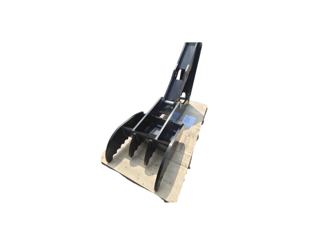30 - 40 ton Excavator Manual Thumb, Pin Grabber, Offset Teeth, 4 Teeth ...
