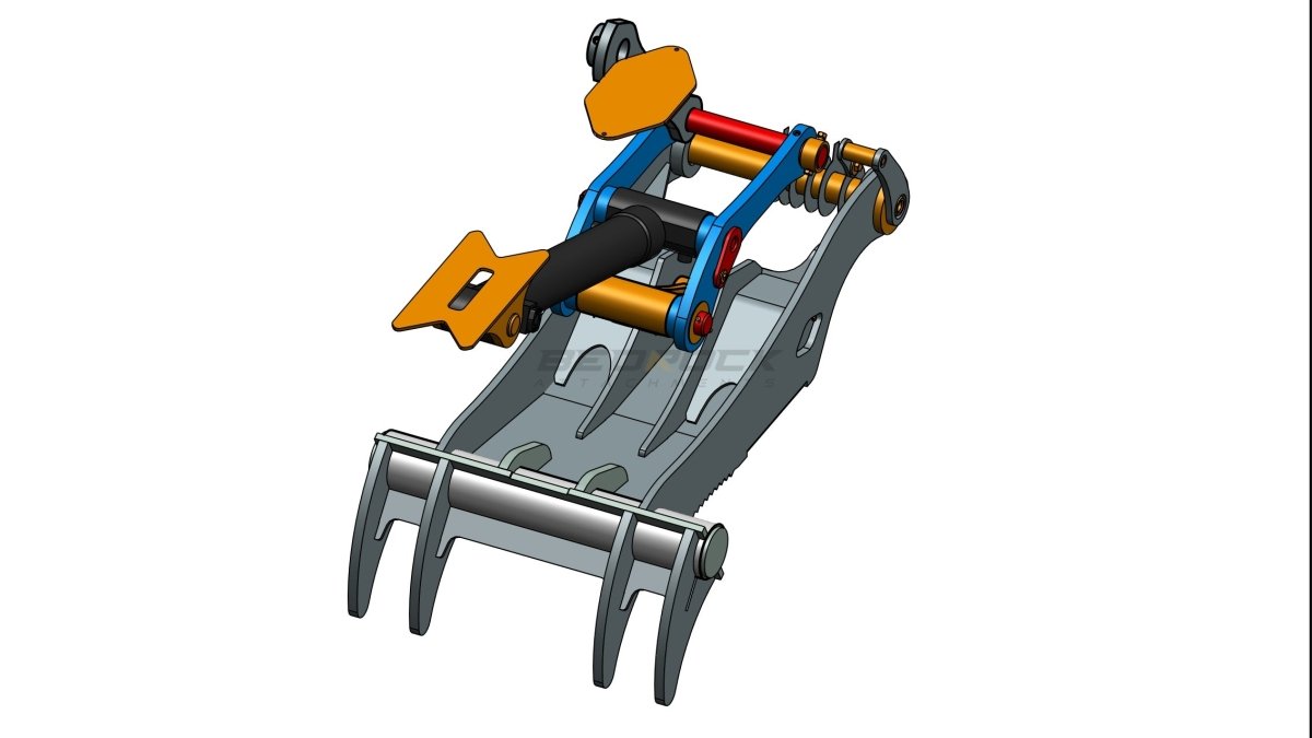 4 Teeth Progressive Thumb 54" Pin Grabber 324 329 - Bedrock Attachments